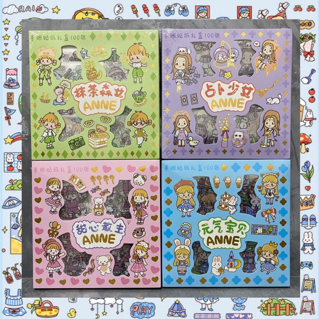 Jual Sticker ANNE / Sticker Korean Isi 100 Lembar | Shopee Indonesia