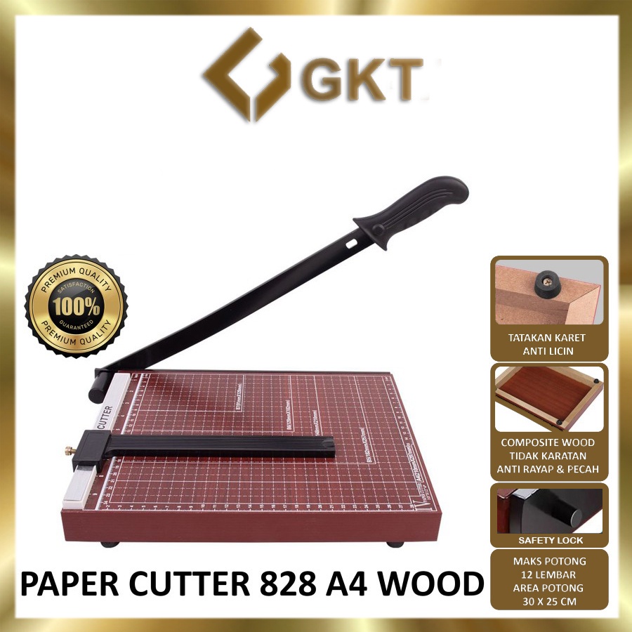 Jual Paper Cutter B4 A4 A4 A5 Besi Kayu Alat Potong Mesin