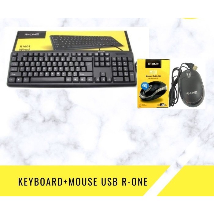 Jual KEYBOARD MOUSE R-ONE USB - KEYBOARD+MOUSE | Shopee Indonesia