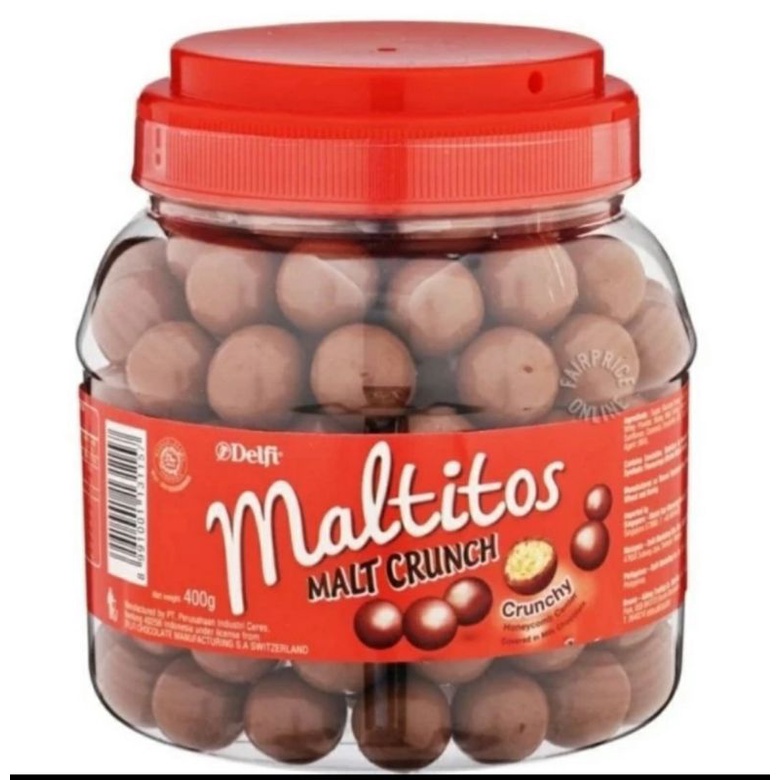Jual delfi maltitos malt crunch 325gr toples | Shopee Indonesia