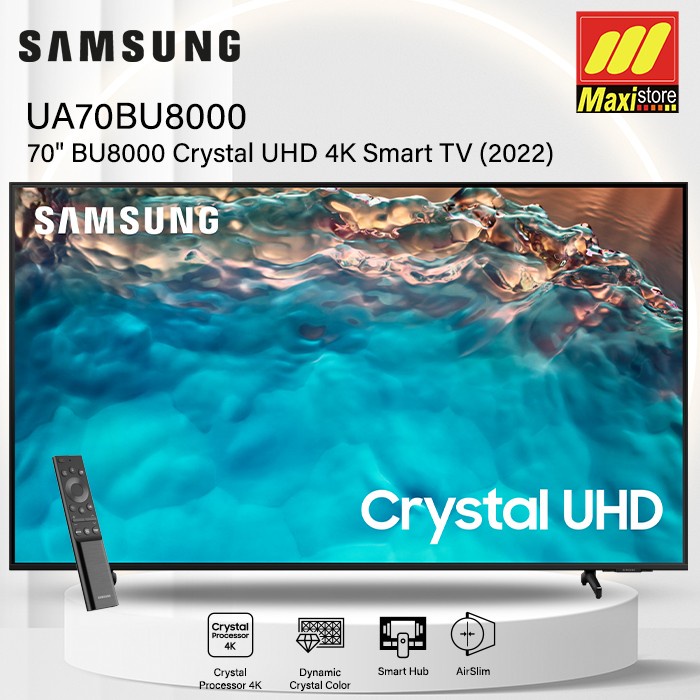 Jual SAMSUNG 70BU8000 / UA70BU8000 LED TV [70 Inch] 4K UHD Smart 2022 ...