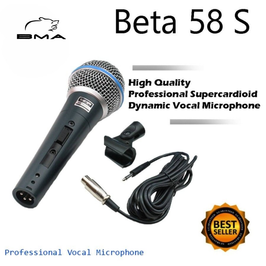 Jual BMA Beta 58S Professional Dynamic Microphone | Shopee Indonesia