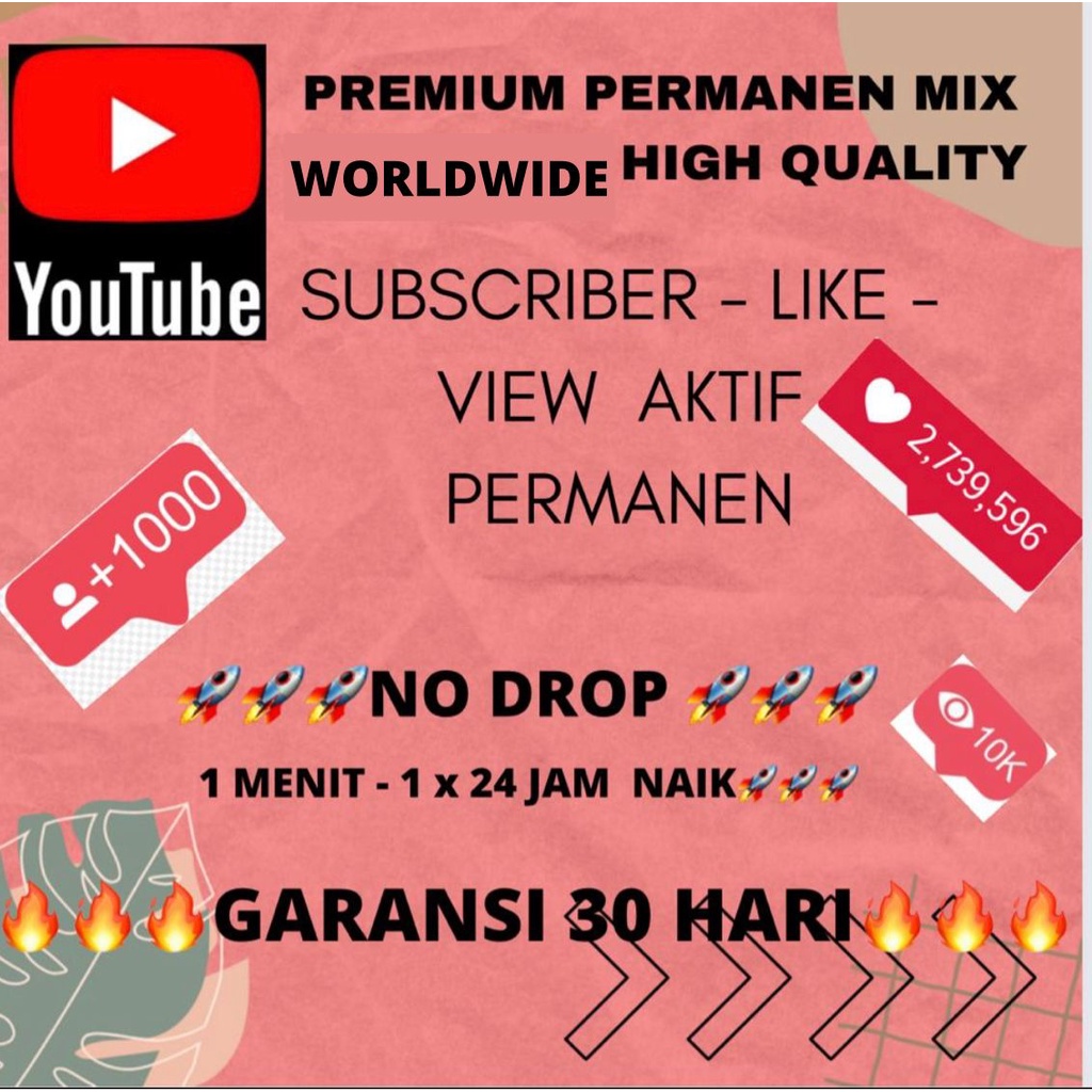 Jual Youtube Subscriber 100 500 Software Subscriber Permanen
