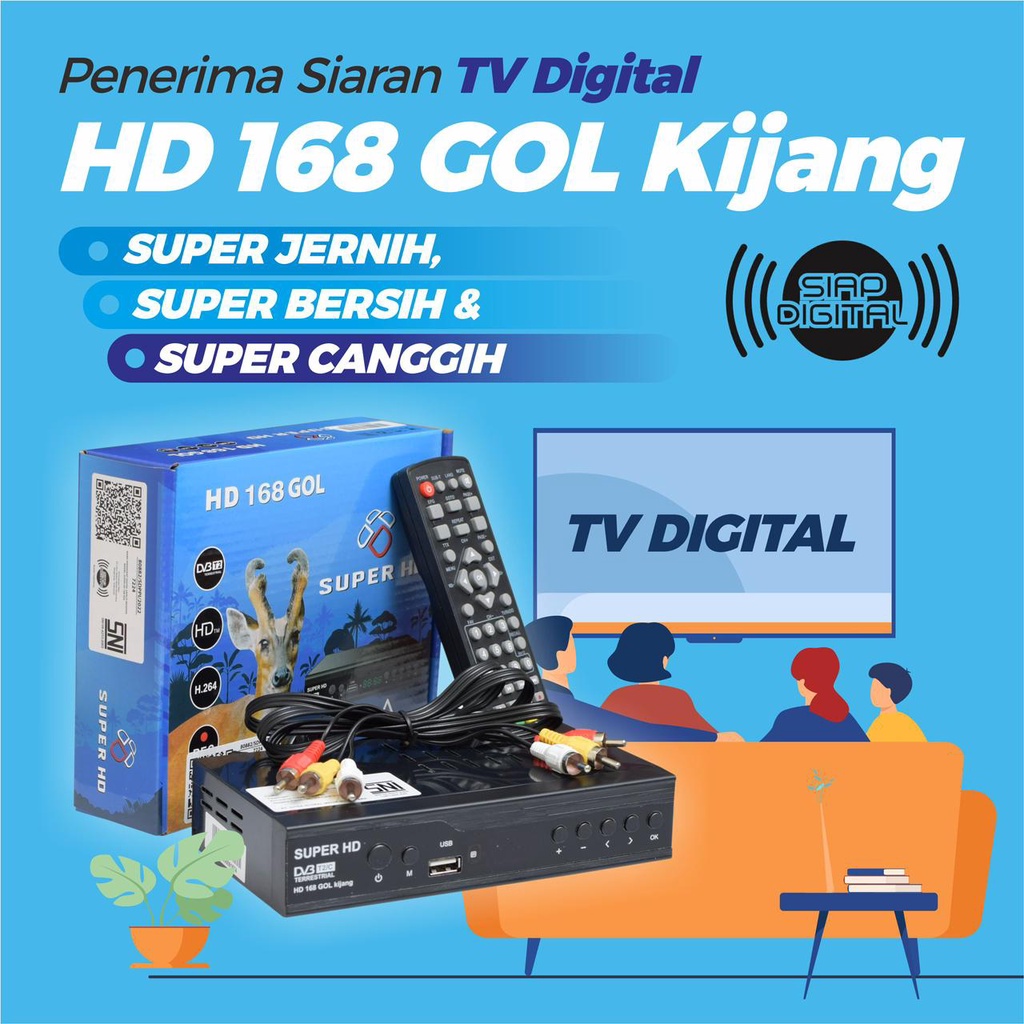 Jual STB Super HD KIJANG SET TOP BOX DVB T2 Super KIJANG HD 168 UHF TV ...