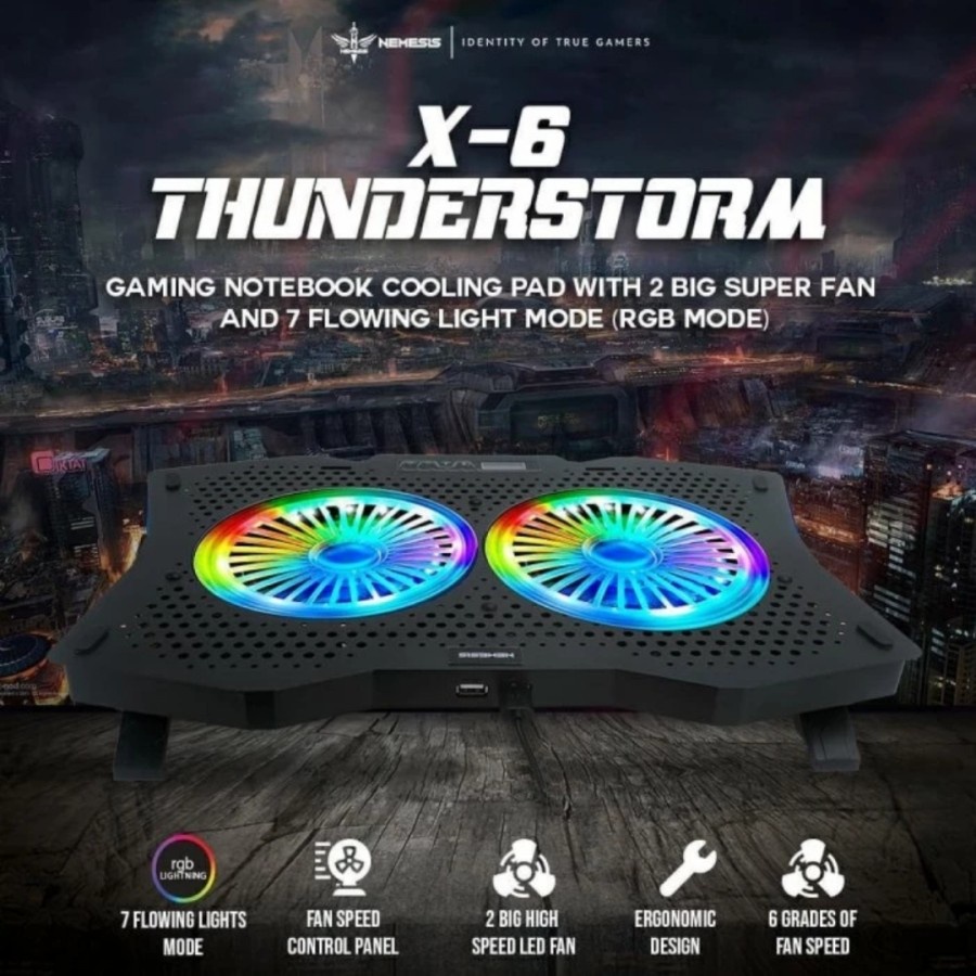 Jual NYK X6 NEMESIS THUNDERSTORM COOLINGPAD / NYK THUNDERSTROM COOLER ...