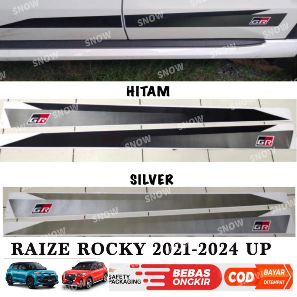 Jual Stiker Body Samping Sticker Mobil Raize Rocky 2021 2022 2023 GR ...