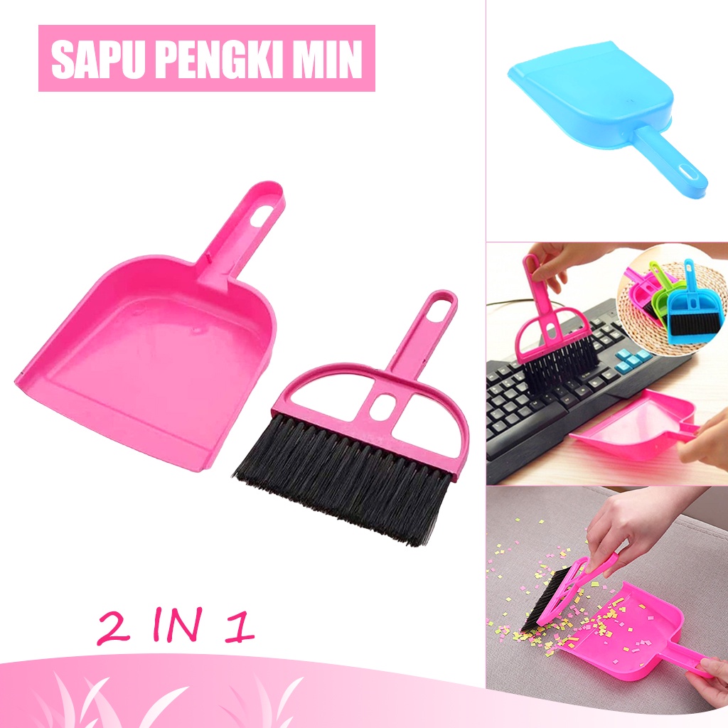 Jual Sapu Pengki Kecil Set / Dust Pan Serbaguna Mini Brush Pengki Sapu ...