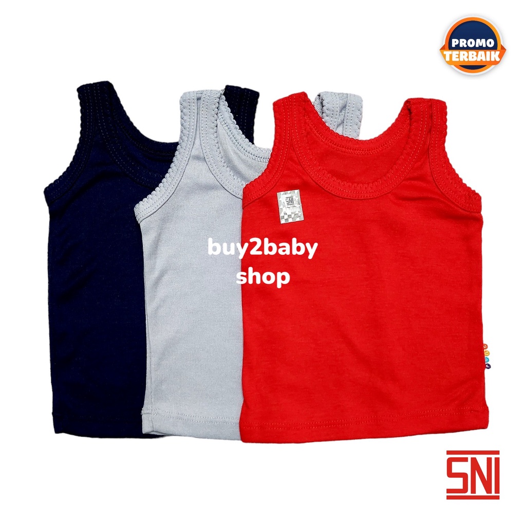 Jual Singlet Bayi Rene full color 3 warna premium untuk bayi usia 6-24 ...