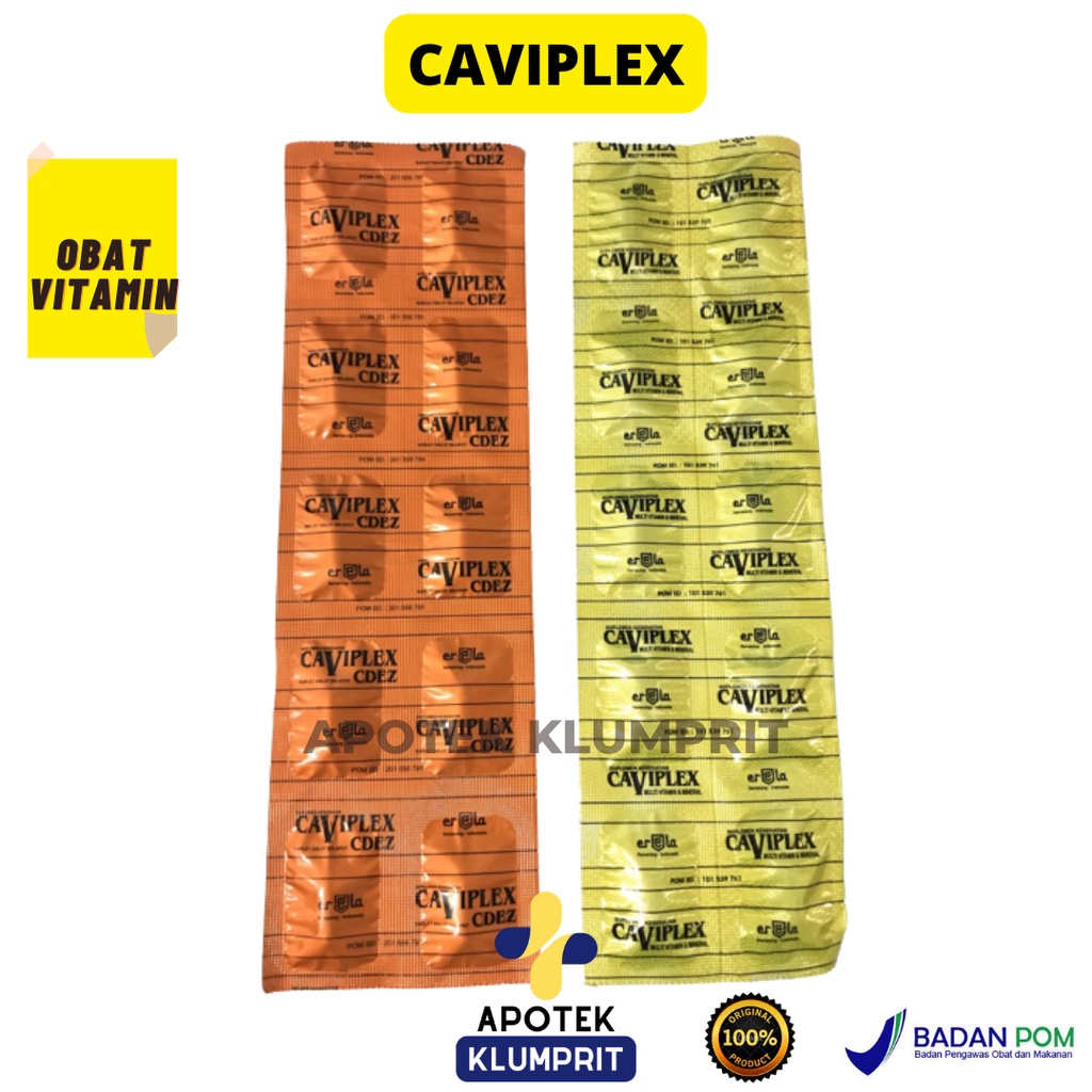Jual CAVIPLEX TABLET / VITAMIN DAN MINERAL / VITAMIN C / ZINC/ VITAMIN ...