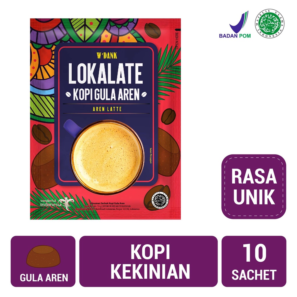Jual Lokalate Kopi Gula Aren 10 Sachet - Tinggi Vitamin A Lebih Rendah ...