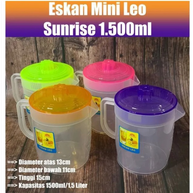 Jual CERET PLASTIK TEKO MINI 1500 ML TEKO AIR MINUM CERET MINUMAN 1.5 ...