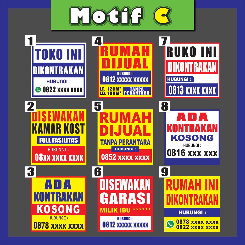 Jual SPANDUK murah Pamflet BANNER, Rumah dijual, Bahan Flexy 280 g ...