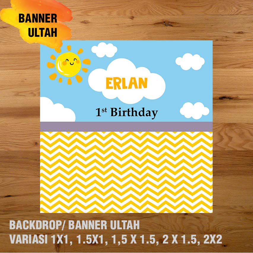 Jual LANGIT AWAN BANNER/ BACKDROP/ SPANDUK ULANG TAHUN UL-TAH | Shopee ...
