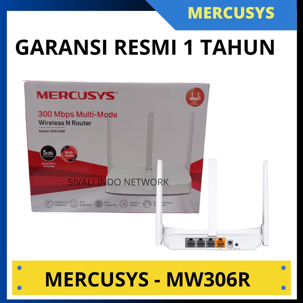 Jual MERCUSYS MW306R ROUTER WiFi 300Mbps MULTI-MODE WIRELESS N ROUTER ...
