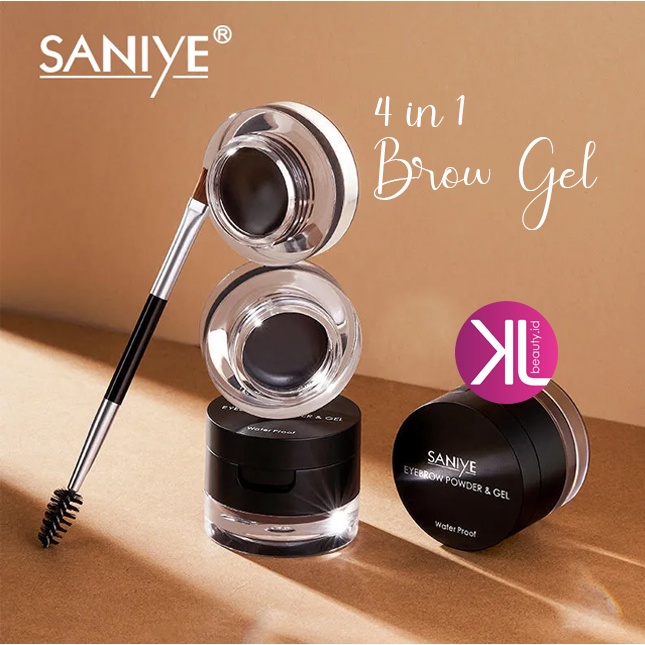Jual SANIYE 4 In 1 Gel Alis Double Layer 3D Eyebrow Powder Eyebrow Gel ...