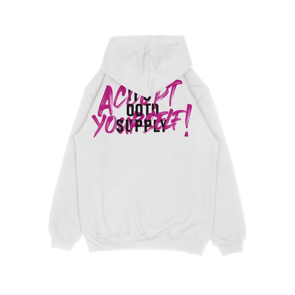 Jual OOTDSUPPLY - Pullover Hoodie Accept Black & White | Pria & Wanita ...
