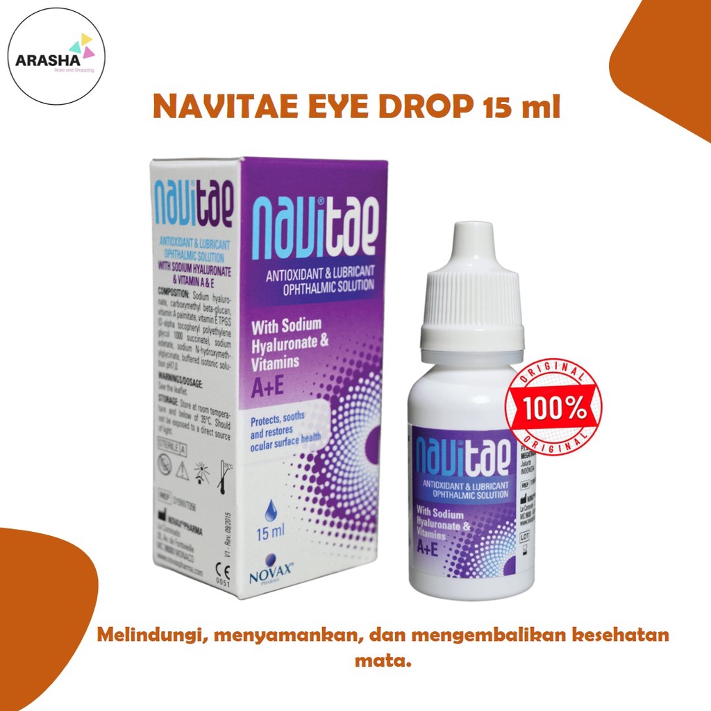 Jual NAVITAE EYE DROPS 15 ML Cairan Tetes Mata/ Vitamin A+E/Kesehatan ...