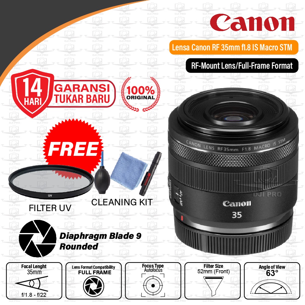 Jual Lensa Canon RF 35mm f1.8 IS Macro STM Lens Fix Original Bergaransi ...