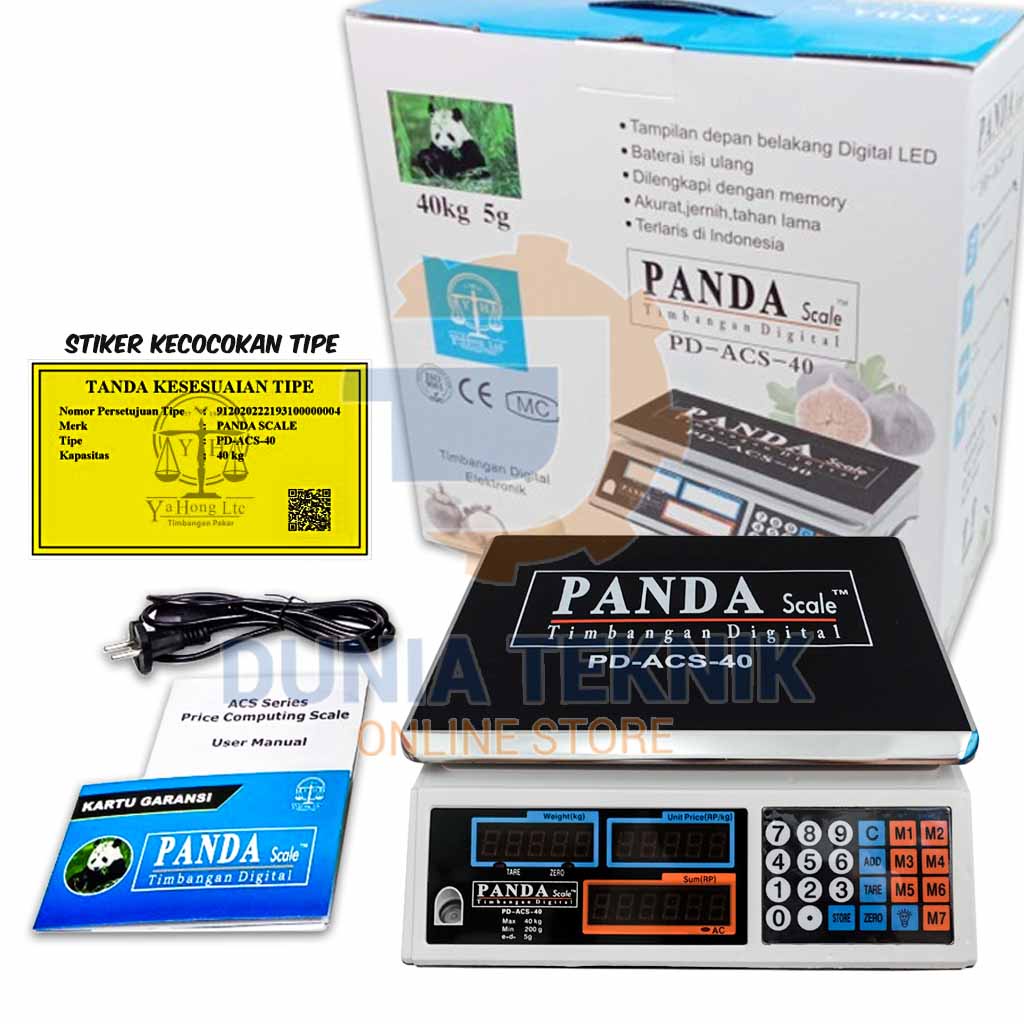 Jual Timbangan Digital PANDA SCALE 40kg 5g Timbangan Buah Laundry ...