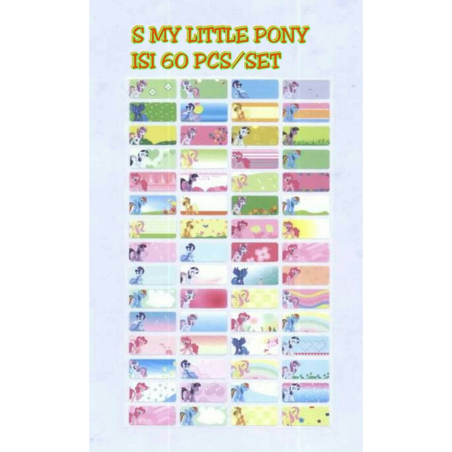 Jual Label Nama My Little Pony | Shopee Indonesia