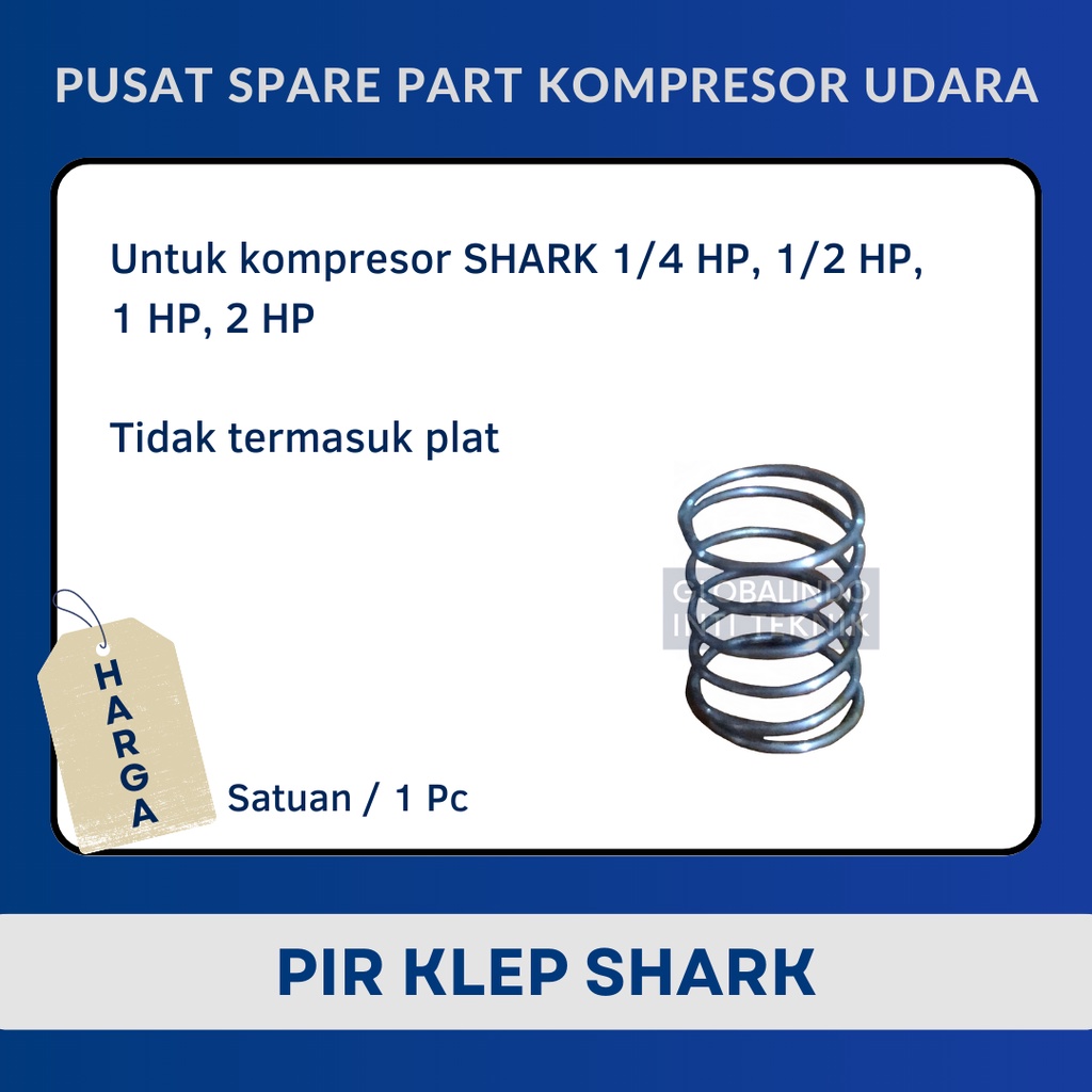 Jual Pir Per Peer Klep Kelep Valve Spring Kompresor Angin SHARK 1/4 HP ...