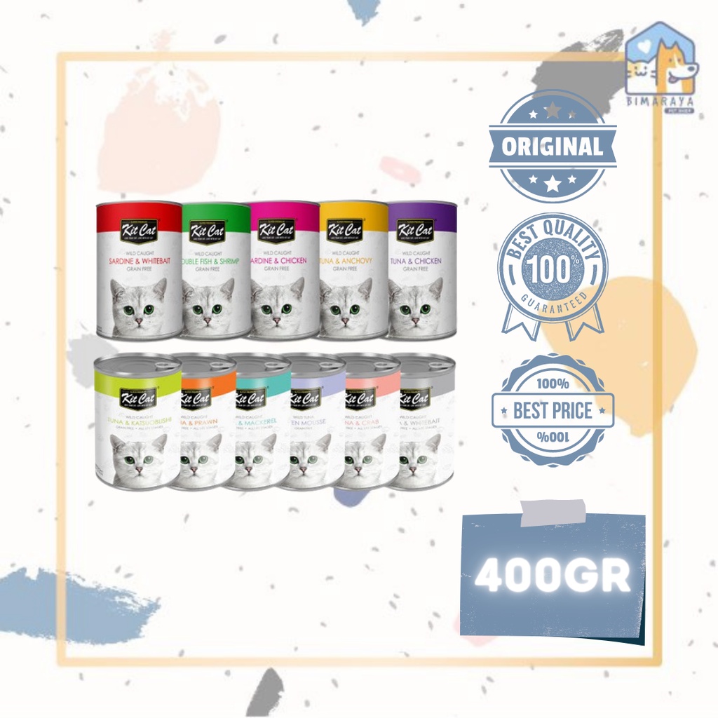 Jual KIT CAT CAN WET FOOD 400GR // MAKANAN KALENG KUCING | Shopee Indonesia