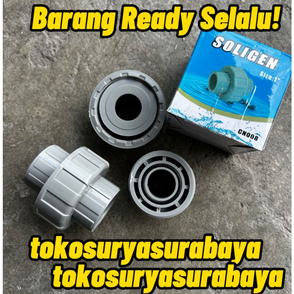 Jual Rekomendasi Seller SOLIGEN Union Socket Watermur 1" Polos Water ...
