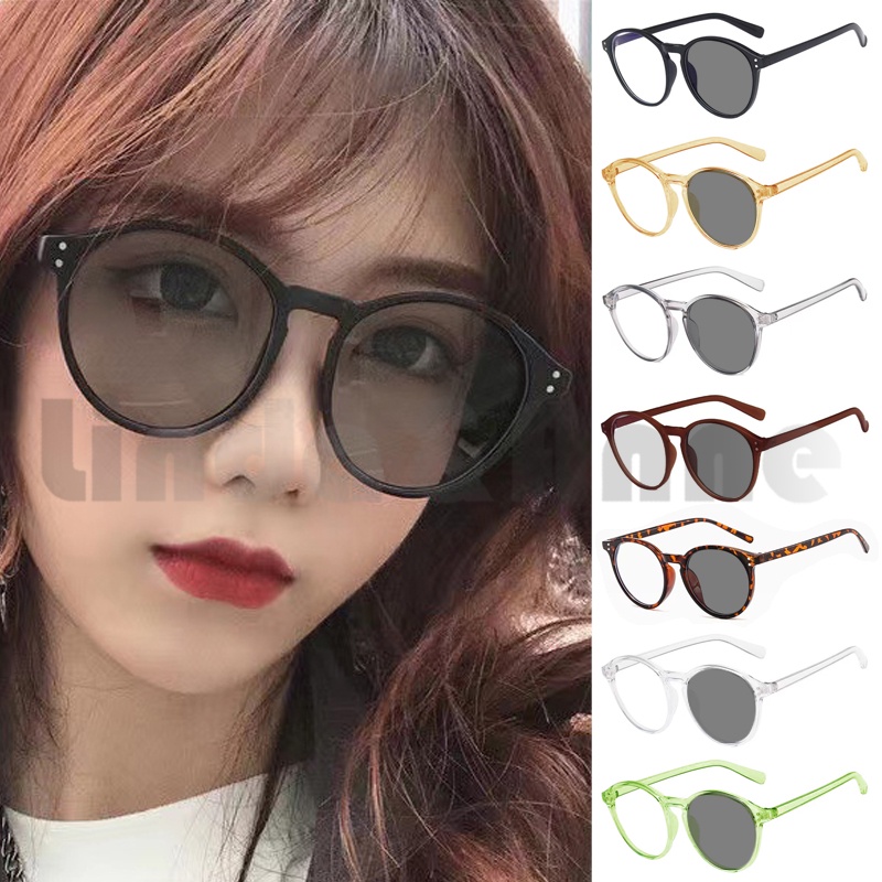 Jual kacamata photocromic / kacamata hitam /Kacamata Anti Radiasi Bentuk Bulat Bahan Metal Gaya ...