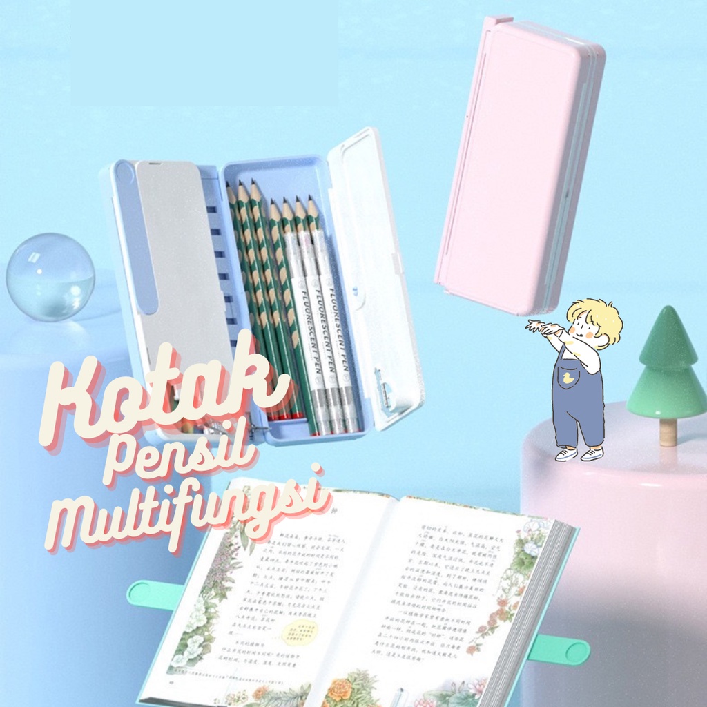 Jual Kotak Pensil Lipat / Tempat Pensil Multifungsi Dengan Papan Tulis ...