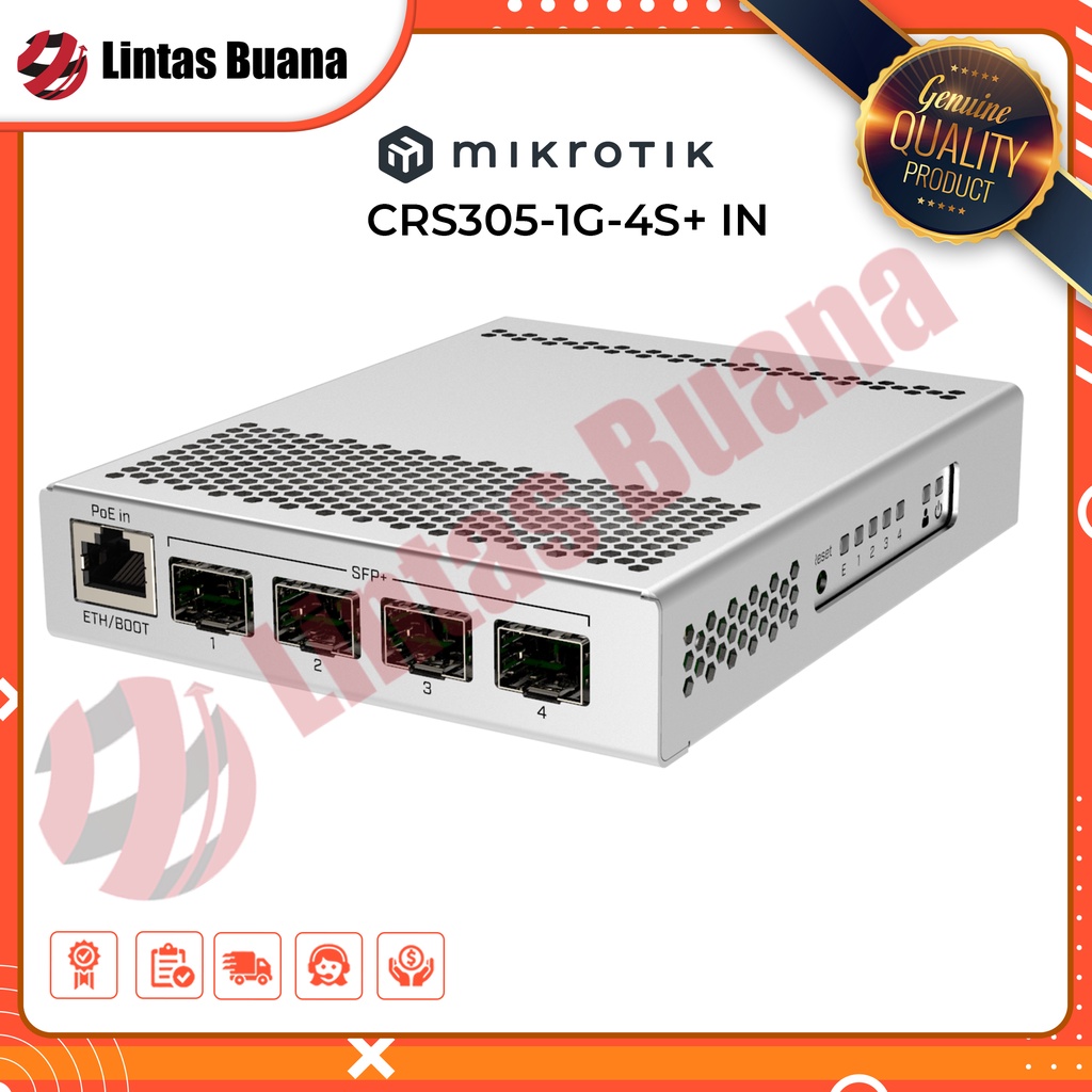 Jual Mikrotik CRS305-1G-4S+IN - 4 port 10G SFP+ dan 1 port Gigabit ...