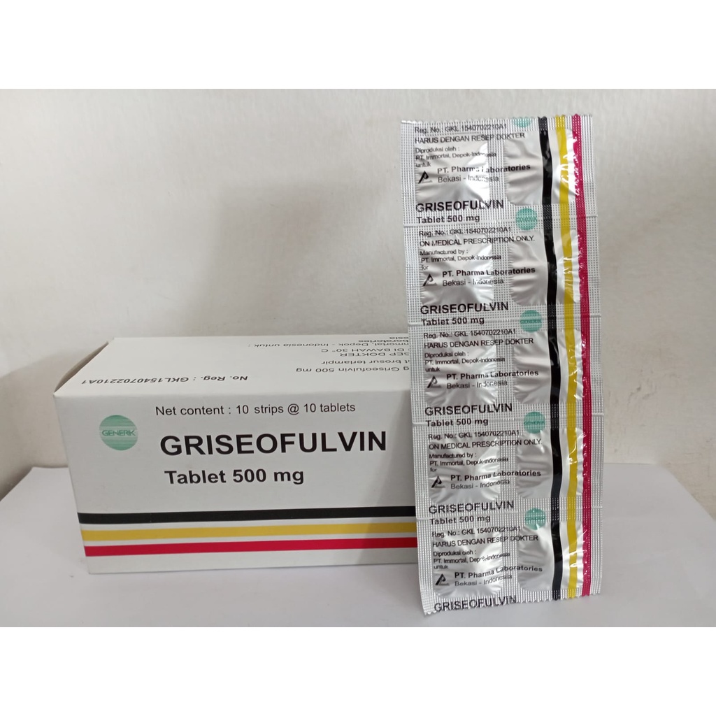 Jual GRISEOFULVIN 500MG 1 STRIP 10 TABLET | Shopee Indonesia