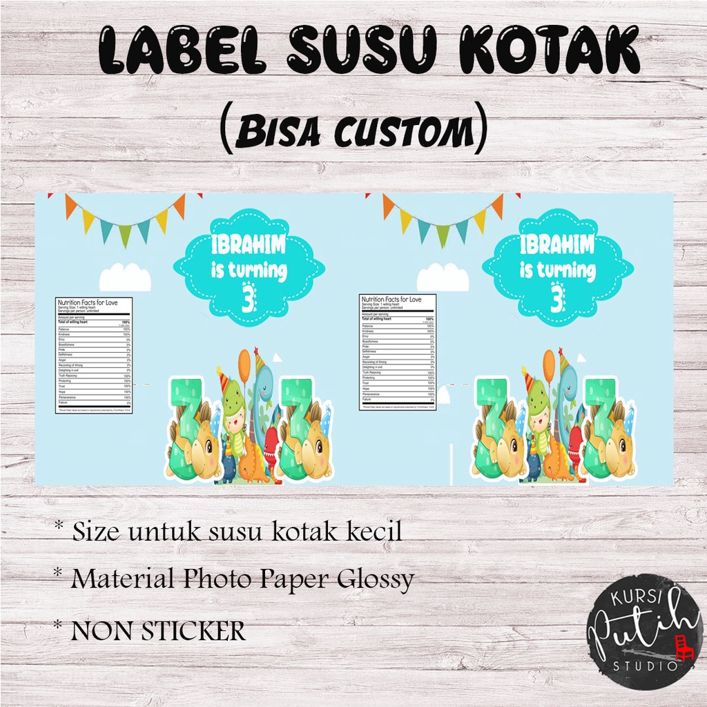 Jual Label Aqua Botol Kecil / susu kotak kecil bisa custom nama tema ...