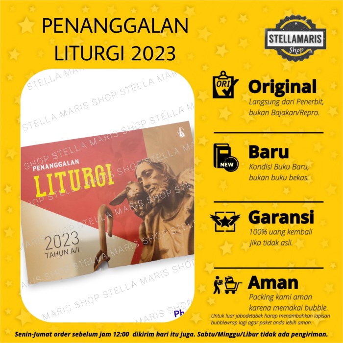 Jual Produk Terbaru Penanggalan Liturgi 2023 Tahun A Buku Kalender Bacaan Harian Kanisius ...