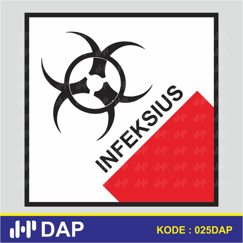 Jual 025 - STICKER INFEKSIUS - SIMBOL LIMBAH B3 - VYNIL - TERBAIK ...