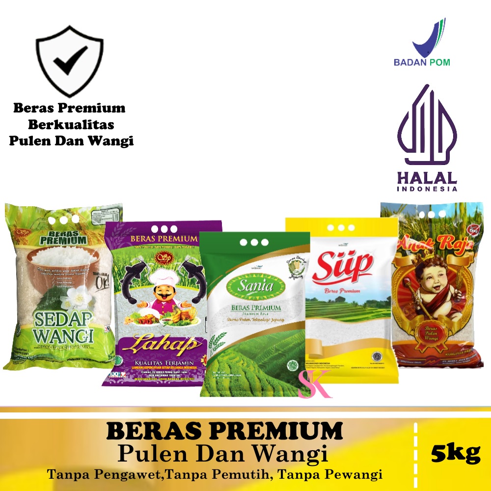 Jual Beras Premium Lahap Lele 5kg / Sedap Wangi 5kg / Siip 5kg / Anak ...