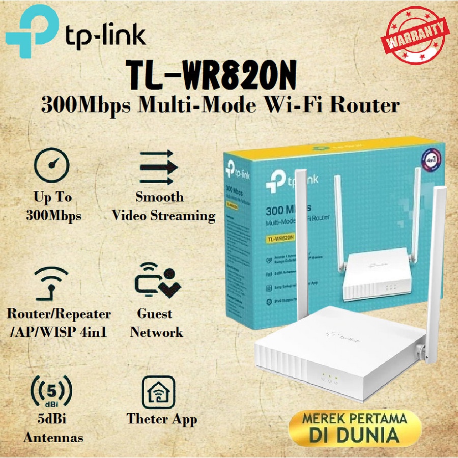 Jual TP-LINK TL-WR820N 300MBPS WIRELESS N ROUTER | Shopee Indonesia