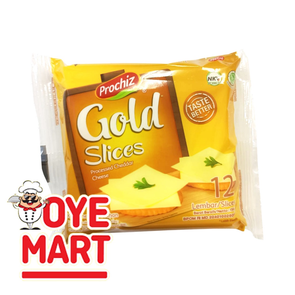 Jual PROCHIZ GOLD SLICE 156GR ISI 12 LEMBAR / KEJU CHEDDAR OLAHAN SLICE ...