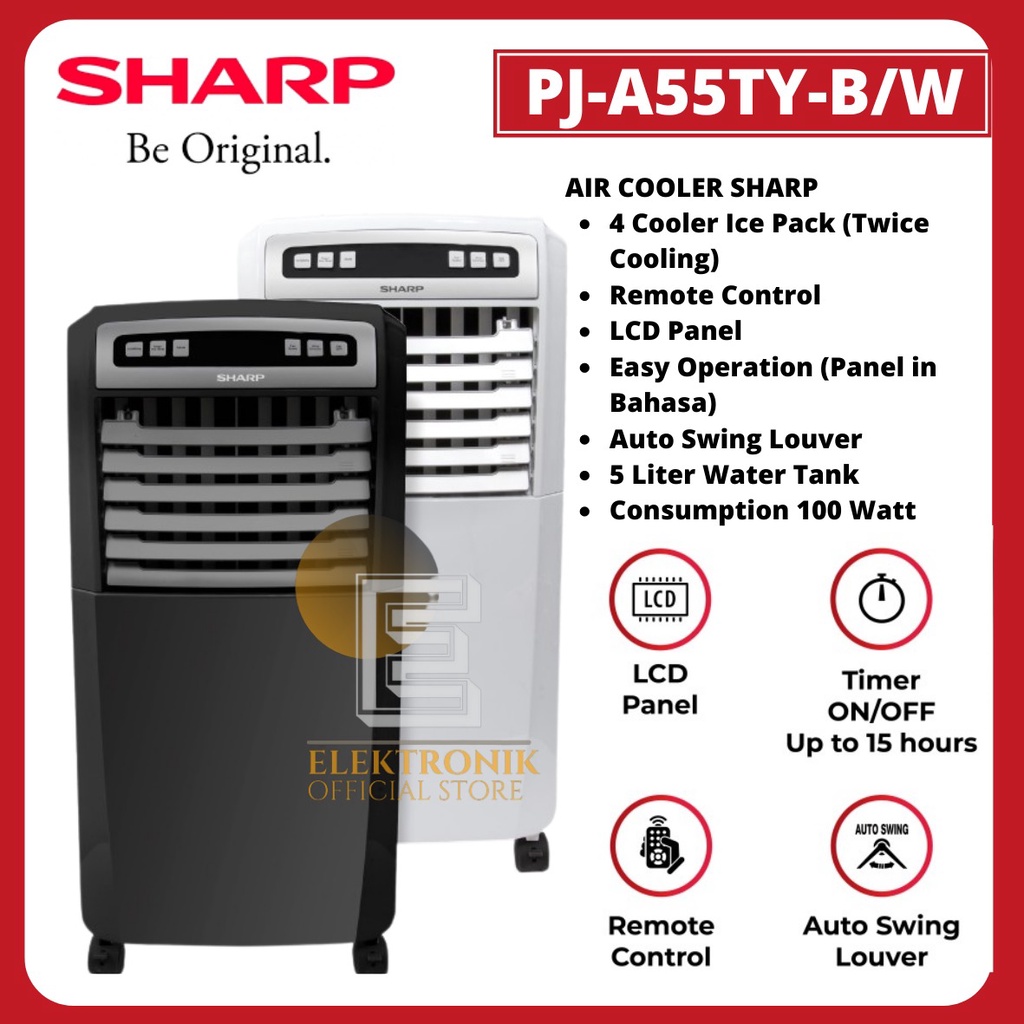 Jual SHARP AIR COOLER PJA 55TY B/W/PJ-A55TY/PJA55TY/PJA55TYB/PJA-55TY ...