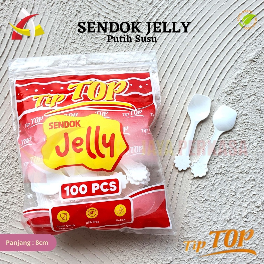 Jual Sendok Jelly Tip Top Putih Susu / Sendok Puding Eskrim Plastik ...