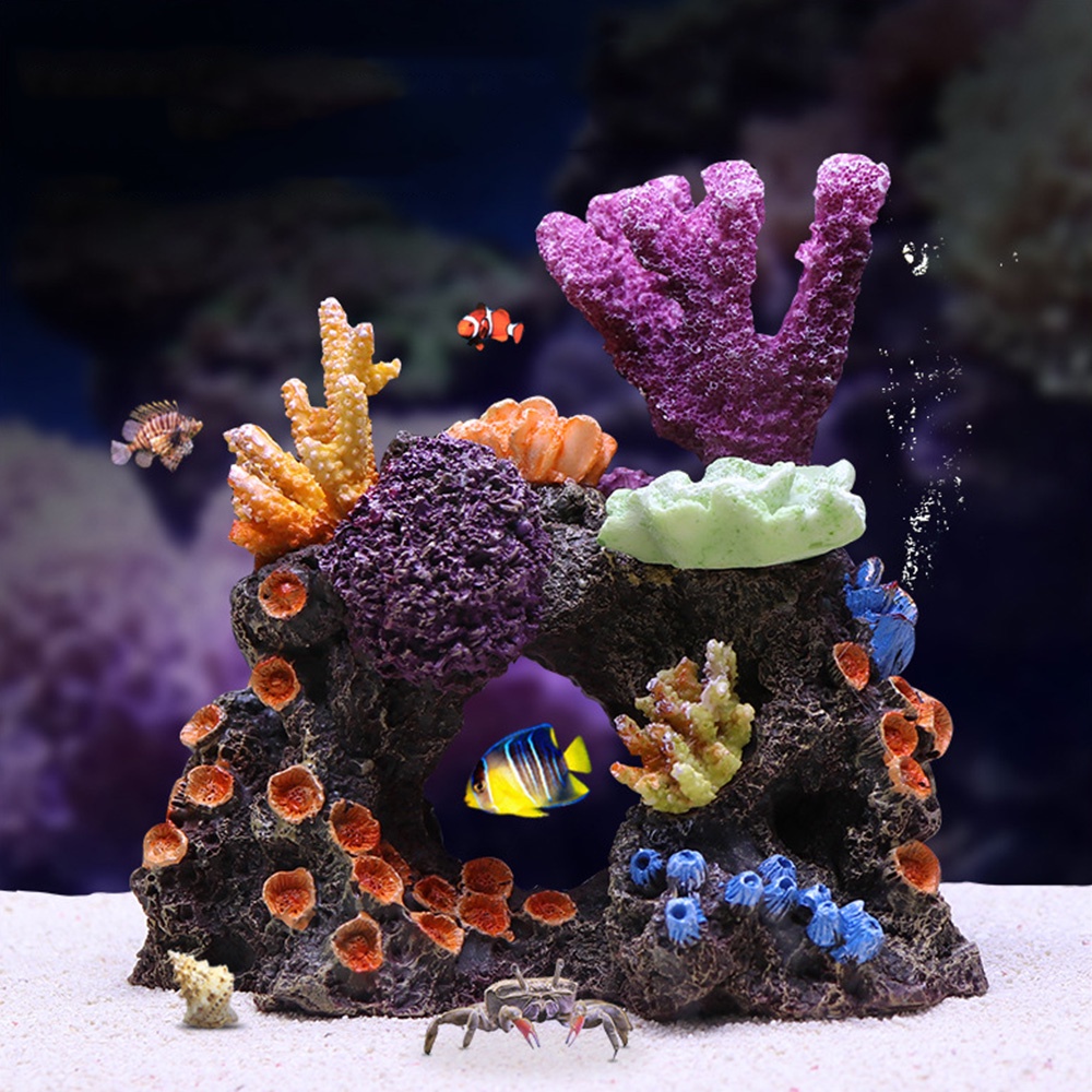 Jual artificial coral reef tank, hiasan aquarium terumbu karang laut ...