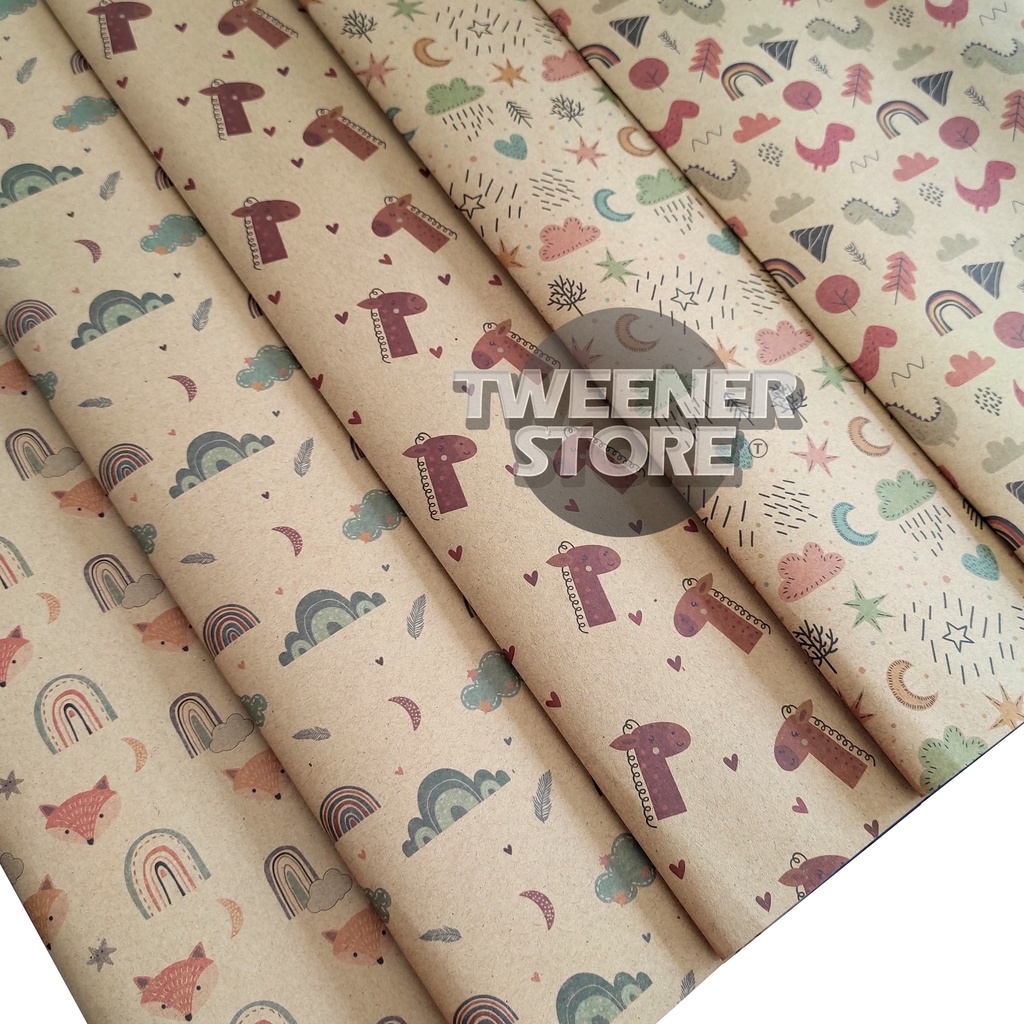 Jual [KERTAS KADO] INA Creative KERTAS KADO Kraft Craft 48x64cm 70gsm ...