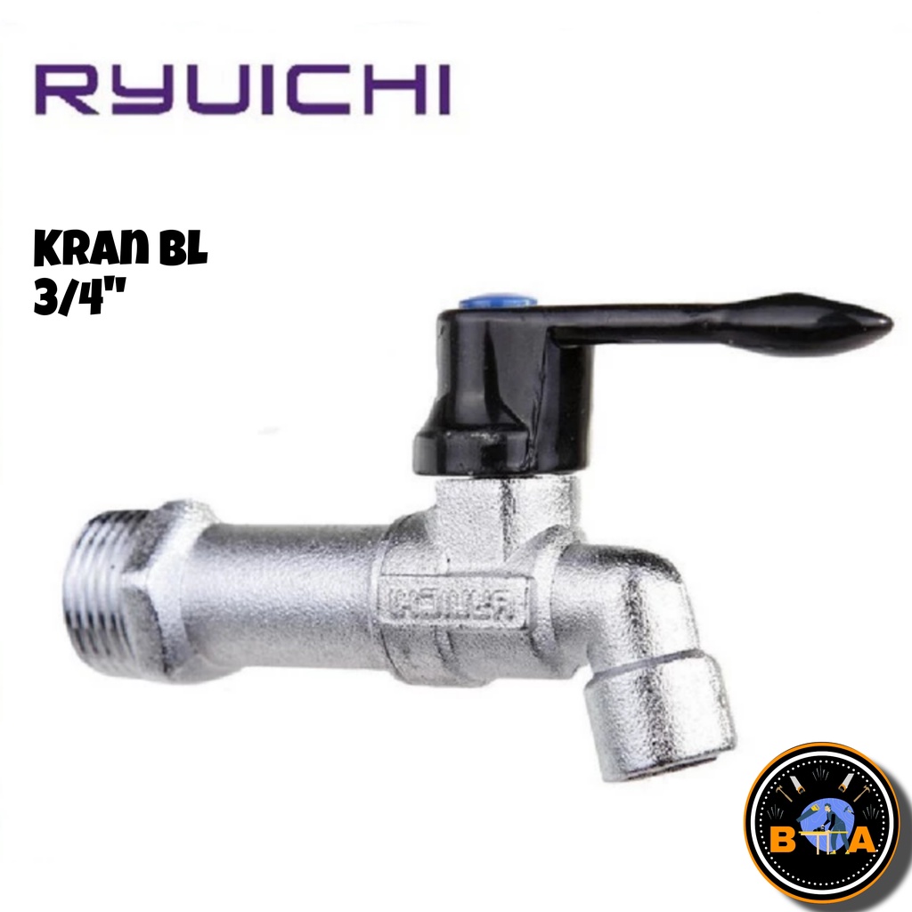 Jual Kran Tembok/ Kran Air Besi Ryuichi BL 1/2" / 3/4" | Shopee Indonesia