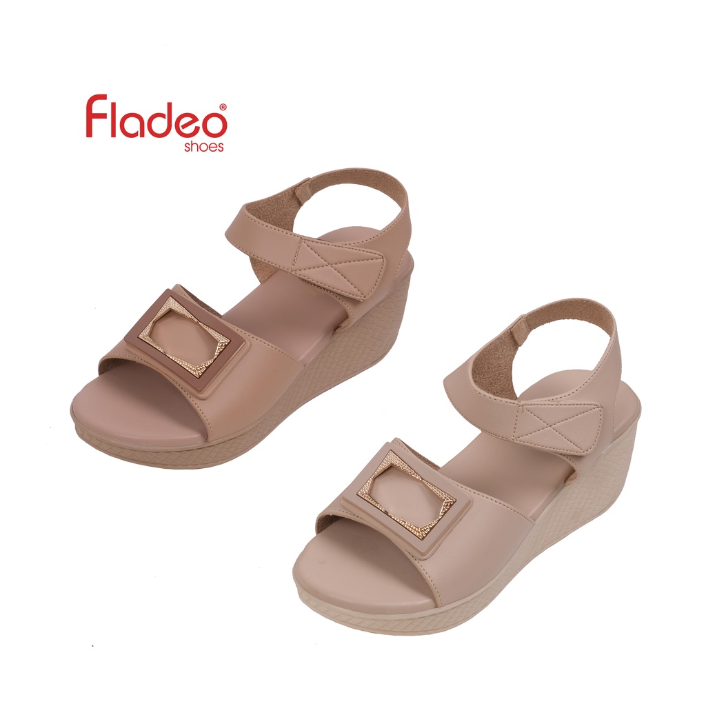 Jual Fladeo C23/LDT419-2RV/Sandal Wedges Tali Slide Wanita [ Strap ...