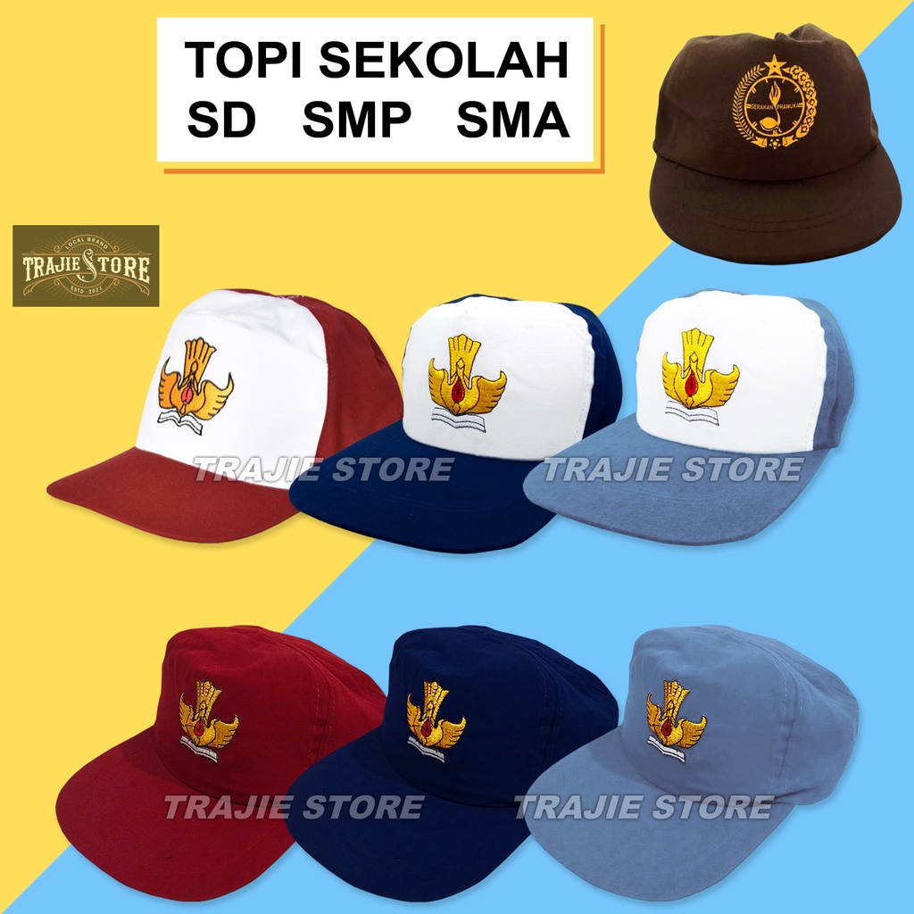 Jual Topi Sekolah SD SMP SMA Bordir | Shopee Indonesia