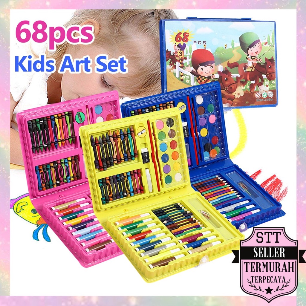 Jual STT Drawing Set 68Pcs Oil Pastel Crayon 68 IN 1 Set Krayon ...