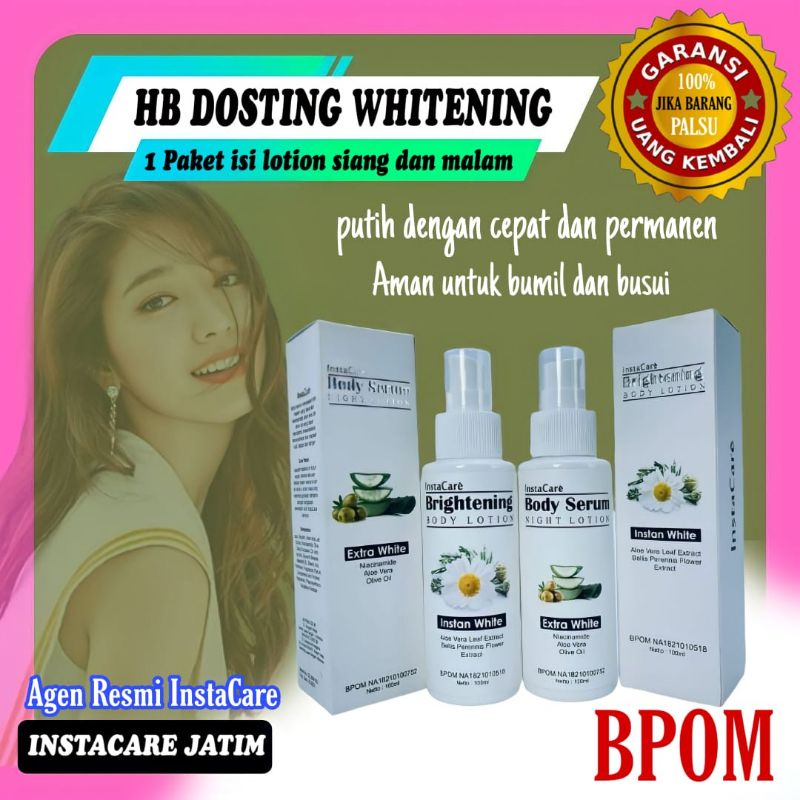 Jual Paket lotion pemutih badan super cepat permanen asli bpom hb dosting whitening pemutih ...