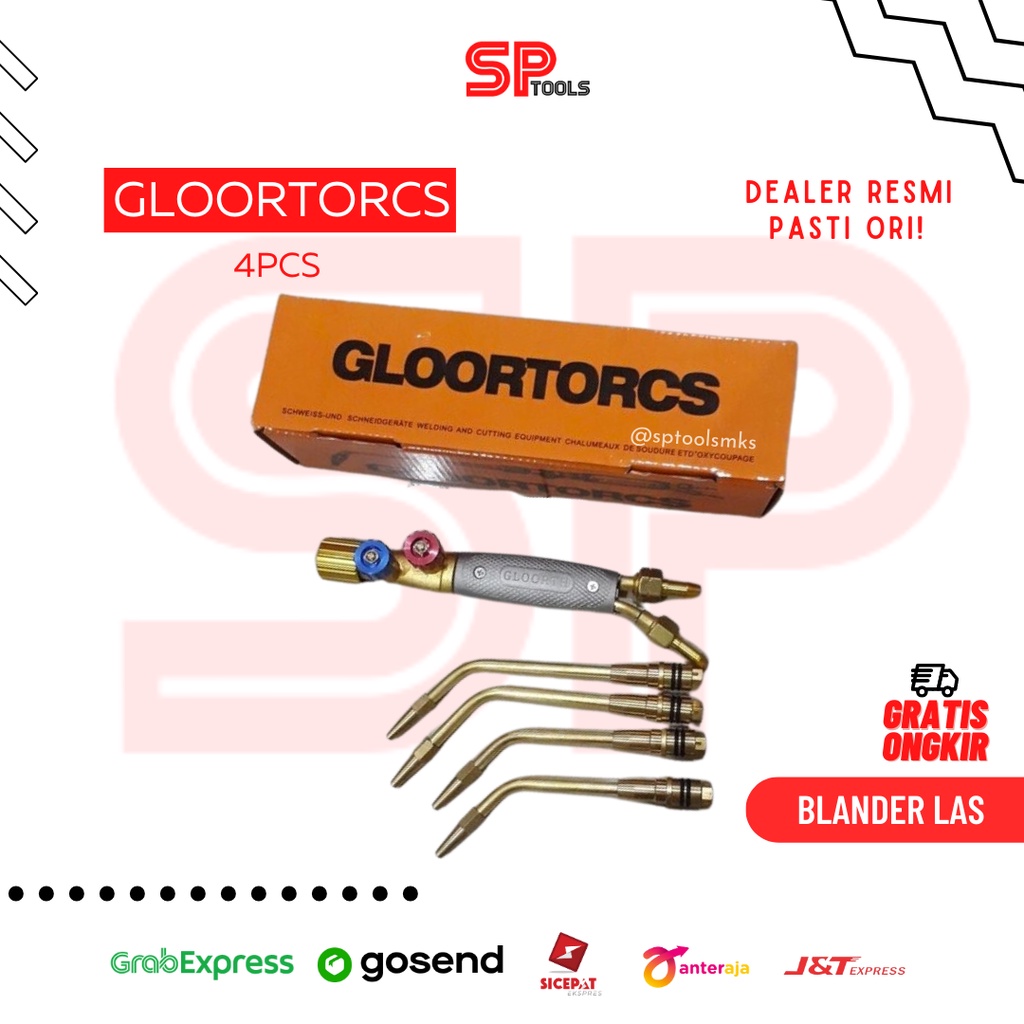 Jual BLANDER LAS / LAS KARBIT WELDING TORCH GLOOR GLOORTORCS SET 4PCS ...