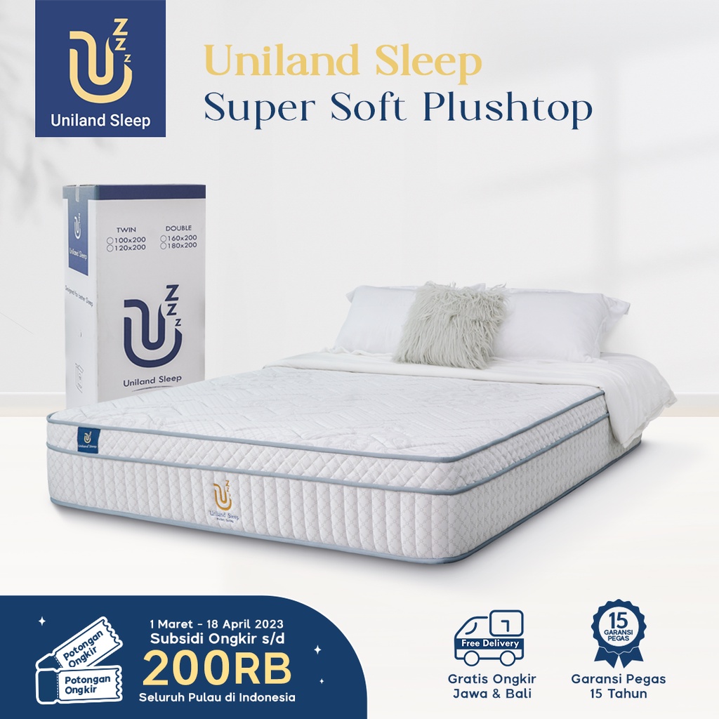 Jual Uniland Sleep Kasur Pocket Spring Super Soft Plushtop 30cm ...