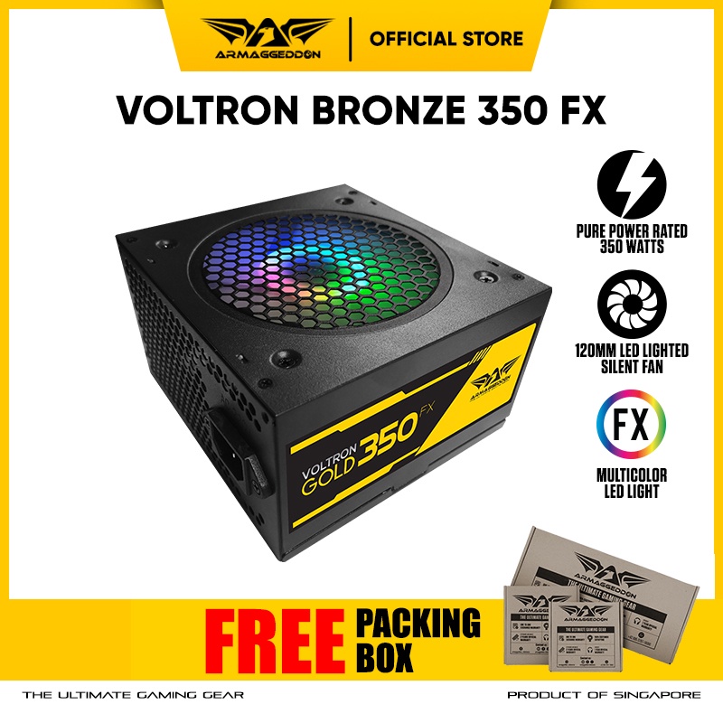 Jual Armaggeddon Power Supply Voltron 350FX PSU 350 Watt [ Peak Power 700Watt ][12cm RGB Fan][ 3 ...