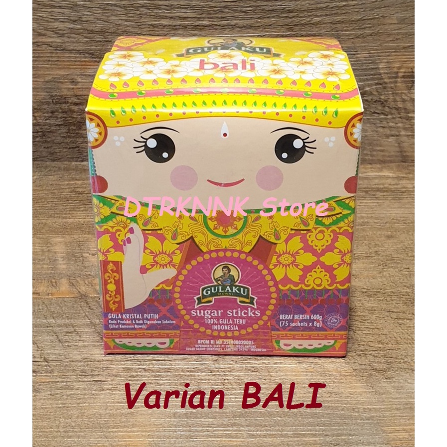 Jual GULAKU Sugar Sticks Gula Stik 75 Sachet @ 8gr ( PARIS / BALI ...